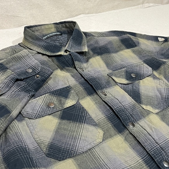 Kuhl | Jackets & Coats | Kuhl Mens Plaid Flannel Sherpa Lined Snap ...